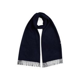 Tommy Hilfiger Damen Schal &raquo;TH FLAG CASHMERE&laquo; unifarben, mit Fransenabschluss 100% Kaschmir blau