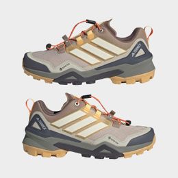 Wanderschuh adidas terrex "TERREX SKYCHASER GORE-TEX", Damen, Gr. 38,5, wonder taupe, sanftes wei&szlig;, ice tangerine, Synthetik, Textil, Schuhe Wanderschuh, wasserdicht dank Gore-Tex Membrane