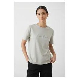 Kurzarmshirt Vila "VISYBILLA FRENCH O-NECK S/S TOP/PB/LC", Damen, Gr. M, snow wei&szlig; detail:bisous all aboard, Jersey, Obermaterial: 100% Baumwolle, bedruckt, regular fit normal, Rundhals, Shirts