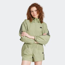 Windbreaker adidas Sportswear "FUTURE ICONS 3-STREIFEN WIND.RDY", Damen, Gr. XXL, gr&uuml;n (tent gr&uuml;n), Obermaterial: 100% Polyester, Jacken Windbreaker
