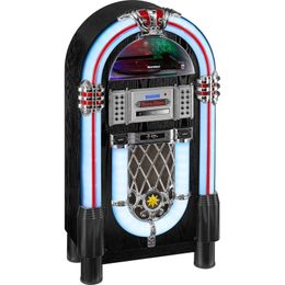 K&auml;rcher Retro-Radio &raquo;JB 6608D&laquo; (Bluetooth Digitalradio (DAB+) FM-Tuner UKW mit RDS 40 W) USB & SD f&uuml;r MP3-Wiedergabe, Schallplattenspieler, CD/MP3-Player bunt
