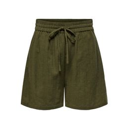 Shorts Only "ONLTIZANA STRING COTTON SHORTS WVN", Damen, Gr. M, N-Gr, grape leaf, Web, Obermaterial: 100% Baumwolle, unifarben, loose fit kurz, Hosen Shorts, Baumwolle, loose fit