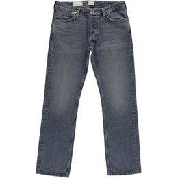 5-Pocket-Jeans Mustang "Style Michigan Straight", Herren, Gr. 30, L&auml;nge 30, blau (medium), Denim/Jeans, Obermaterial: 79% Baumwolle, 21% Lyocell, unifarben, straight fit kn&ouml;chellang, Jeans 5-Pocket-Jeans
