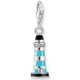 Thomas Sabo Damen Thomas Sabo Charm-Einh&auml;nger &raquo;Leuchtturm Silber&laquo; schwarz