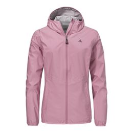 Sch&ouml;ffel Regenjacke SCH&Ouml;FFEL "Jacket Style Migandi WMS", Damen, Gr. 46, pearly afterglow, Taft, Obermaterial: 100% Polyester, hoch geschlossener Ausschnitt, eingesetzt eingefasste Kante, Jacken Regenjacke