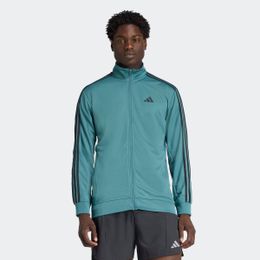 Trainingsjacke adidas Performance "TR-ES 3S T-TOP", Herren, Gr. XXL, preloved teal, Obermaterial: 100% Polyester, Jacken Trainingsjacke