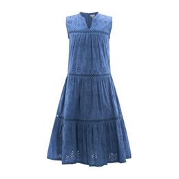 Sommerkleid happy girls "M&auml;dchenkleid", M&auml;dchen, Gr. 140, EURO-Gr&ouml;&szlig;en, jeans blau, Stoff, 100% Baumwolle, normal, Kleider Sommerkleid