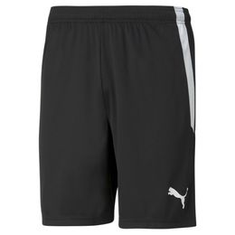 Trainingsshorts Puma "TEAMLIGA SHORTS", Herren, Gr. XL, N-Gr, schwarz-wei&szlig; (Puma schwarz, Puma wei&szlig;), Interlock, Obermaterial: 100% Polyester, unifarben, regular fit normal, Hosen Trainingsshorts, atmungsaktiv, mit DryCELL Technologie