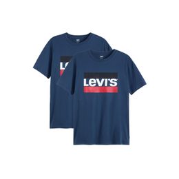 Levi's T-Shirt LEVI'S "T-Shirt Sportswear Logo Graphic Tee 2er Pack", Herren, Gr. M, blau, Obermaterial: 100% Baumwolle CO., Shirts T-Shirt
