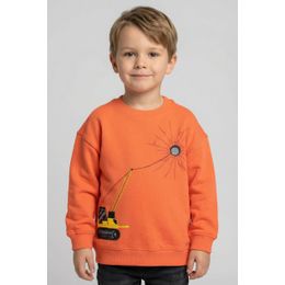 Sweatshirt Blue Seven, Jungen, Gr. 98, flamingo, Sweatware, Obermaterial: 100% Baumwolle, bedruckt, unifarben, Basic normal, Rundhals, Rippb&uuml;ndchen, Sweatshirts Sweatshirt