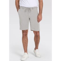 Chinoshorts MAC "JOG'N Shorts", Damen, Gr. 31, N-Gr, fog, Web, Obermaterial: 69% Baumwolle, 29% Polyester, 2% Elasthan, knielang, Hosen Chinoshorts, Sommerhose