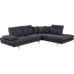 Calia italia Ecksofa &raquo;Toby Wing, B/T: 288/232 cm, Designsofa mit hohem Sitzkomfort, L-Form&laquo; Sitztiefenverstell.,wahlw. mit Kissen-Set, F&uuml;&szlig;e chrom 