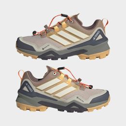 Wanderschuh adidas terrex "TERREX SKYCHASER GORE-TEX", Damen, Gr. 40,5, wonder taupe, sanftes wei&szlig;, ice tangerine, Synthetik, Textil, Schuhe Wanderschuh, wasserdicht dank Gore-Tex Membrane