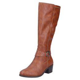 Rieker Damen Stiefel Langschaftstiefel, Rei&szlig;verschluss, in schmaler Form 41, Normalschaft