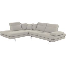 Calia italia Ecksofa &raquo;Toby Wing, B/T: 288/232 cm, Designsofa mit hohem Sitzkomfort, L-Form&laquo; Sitztiefenverstell.,wahlw. mit Kissen-Set, F&uuml;&szlig;e chrom 