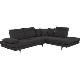 Calia italia Ecksofa &raquo;Toby Wing, B/T: 288/232 cm, Designsofa, Premium Sitzkomfort, L-Form&laquo; Sitztiefenverstellung, wahlw. mit Kissen-Set,F&uuml;&szlig;e schwarz 