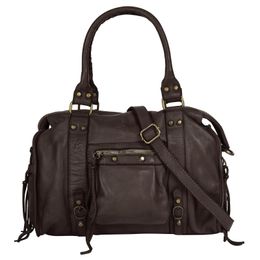 Shopper Samantha Look, Damen, Gr. B/H/T: 34cm x 27cm x 12cm onesize, braun, Leder, Taschen Shopper, echt Leder, Made in Italy