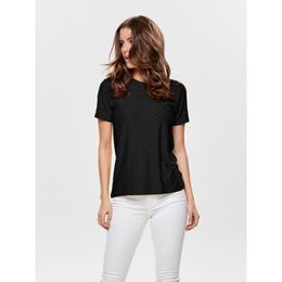 Jacqueline de Yong Jdy Damen JDY Kurzarmshirt &raquo;JDYCATHINKA S/S TAG TOP JRS NOOS&laquo; schwarz XL (42)