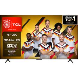 TCL Mini-LED-Fernseher &raquo;75Q6CX2&laquo; 189 cm/75 &prime;&prime; Smart-TV 4K Multi-HDR Dolby Vision, 144Hz, ONKYO Dolby Atmos, Apple Airplay 2 schwarz Unterst&uuml;tzung von 