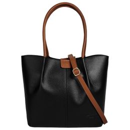Samantha Look Damen Henkeltasche echt Leder, Made in Italy