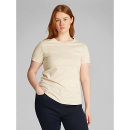 Calvin Klein Jeans Plus Damen T-Shirt &raquo;PLUS INSTIT GRAPHIC SLIM TEE&laquo; in gro&szlig;en Gr&ouml;&szlig;en, Logoschriftzug gelb XXL (44)