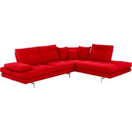 Calia italia Ecksofa &raquo;Toby Wing, B/T: 288/232 cm, Designsofa mit hohem Sitzkomfort, L-Form&laquo; Sitztiefenverstell.,wahlw. mit Kissen-Set, F&uuml;&szlig;e chrom 