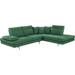 Calia italia Ecksofa &raquo;Toby Wing, B/T: 288/232 cm, Designsofa mit hohem Sitzkomfort, L-Form&laquo; Sitztiefenverstell.,wahlw. mit Kissen-Set, F&uuml;&szlig;e chrom 