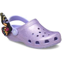 Crocs M&auml;dchen Clog &raquo;Classic IAM Butter Fly&laquo; , Sandale, Hausschuh mit Glitzer lila 22