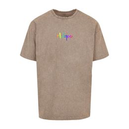Merchcode Herren T-Shirt &raquo; Herren Hope Rainbow Acid Washed Heavy Oversized Tee&laquo; 1 Stk. M