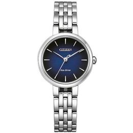 Citizen Damen Solaruhr Armbanduhr, Damenuhr, Edelstahlarmband, Saphirglas silber
