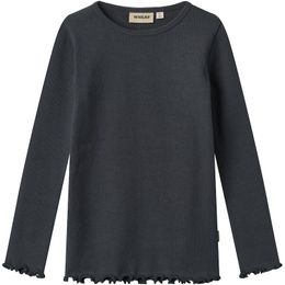 Wheat M&auml;dchen Wheat Langarmshirt &raquo;Rib T-Shirt L/S Ida&laquo; blau 110