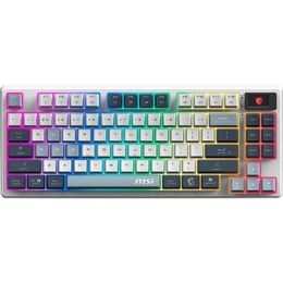 MSI Gaming-Tastatur &raquo;FORGE GK600 TKL WIRELESS SKY&laquo; (Antirutsch-F&uuml;&szlig;e Funktionstasten Lautst&auml;rkeregler Licht-Bewegungs-Sensor Multimedia-Tasten USB-