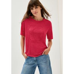 Cecil Damen T-Shirt mit tonalem Print rot M (40)