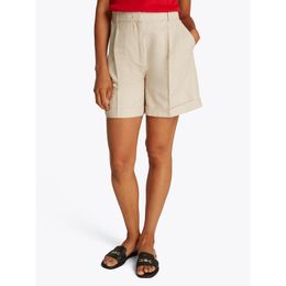 Tommy Hilfiger Damen Shorts &raquo;LINEN MIX PLEATED SHORT&laquo; mit Falten,k&uuml;hlendes Premium Leinen beige 38, N-Gr