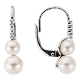 Firetti Damen Paar Ohrstecker &raquo;Schmuck Geschenk Gold 333 Ohrschmuck Ohrringe&laquo; mit Brillantenmit S&uuml;&szlig;wasserzuchtperle