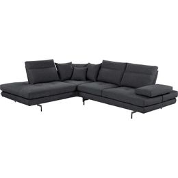 Calia italia Ecksofa &raquo;Toby Wing, B/T: 288/232 cm, Designsofa, Premium Sitzkomfort, L-Form&laquo; Sitztiefenverstellung, wahlw. mit Kissen-Set,F&uuml;&szlig;e schwarz 