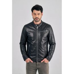 Freaky Nation Herren Lederjacke &raquo;Davis-FN&laquo; schwarz S Trachtenmode
