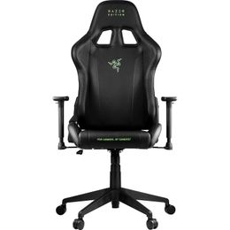 Razer Gaming-Stuhl &raquo;Tarok Essentials by Zen, PU Kunstleder&laquo; () 3D-Armlehnen, Lendenkissen und Kopfkissen, bis 130kg, Schwarz schwarz Kunstleder 