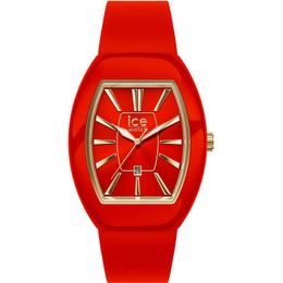 Ice Watch Ice-Watch Damen ice-watch Quarzuhr &raquo;ICE boliday - Dome - Small - 3H + Date&laquo; Armbanduhr, Damenuhr, Silikonarmband, Datum, analog rot