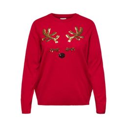 Only Carmakoma Damen Only CARMAKOMA Weihnachtspullover &raquo;CARXMAS SHINE LS ONECK KNT&laquo; Ugly Sweater L