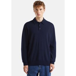United Colors Of Benetton Herren United Colors Of Benetton Langarm-Poloshirt blau S