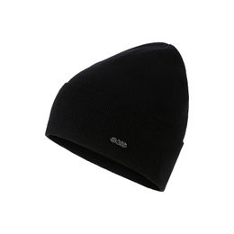 BOSS Damen BOSS Beanie &raquo;Lari_hat&laquo; mit Aufschlag in Rippoptik schwarz