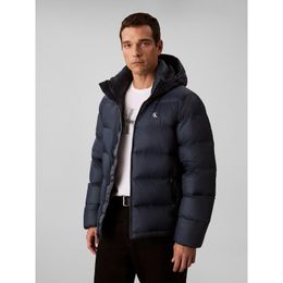 Calvin Klein Jeans Herren Steppjacke &raquo;LS NYLN ZP OFF HD DW&laquo; mit Kapuze Kapuze, Regular Fit, warm wattiert schwarz M