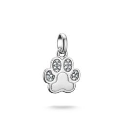 Thomas Sabo Damen Thomas Sabo Charm-Einh&auml;nger &raquo;Charm Pfoten-Design - Connect&laquo; mit Zirkonia (synth.) silber