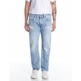 Replay Herren Straight-Jeans &raquo;DERYCK&laquo; blau 30, L&auml;nge 34