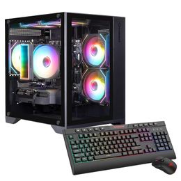 GAMEMAX Gaming-PC &raquo;Infinity Mini BK 7998 AMD Ryzen 7 9700X 16GB DDR5 1TB SSD RX 9070 XT&laquo; Windows 11, DDR5 RAM WLAN AC (WiFi-5), 4x USB 2.0/1.1, 1x PS/