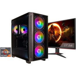 Captiva Gaming-PC-Komplettsystem &raquo;Advanced Gaming R94-939 TFT Bundle&laquo; 27 &prime;&prime; AMD Ryzen 5 GeForce RTX 5060 32 GB RAM 1.000 GB SSD ohne Windows