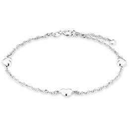 Amor Damen Armband &raquo;Herzen&laquo; silber