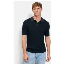 Poloshirt OLYMP "OLYMP Casual Strick", Herren, Gr. L, marine, 55% Baumwolle, 45% Polyester, Shirts