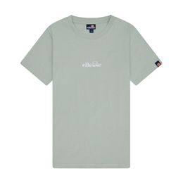 T-Shirt Ellesse "D T-Shirt", Damen, Gr. 38, gr&uuml;n (khaki), Jersey, Obermaterial: 100% Baumwolle, kontrastfarbene Details, unifarben, Rundhals, eingesetzt normaler Saum, Shirts T-Shirt